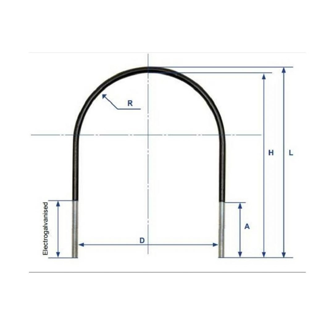 75X : Standard U for Air Tank Clamp – Invicta Clamps