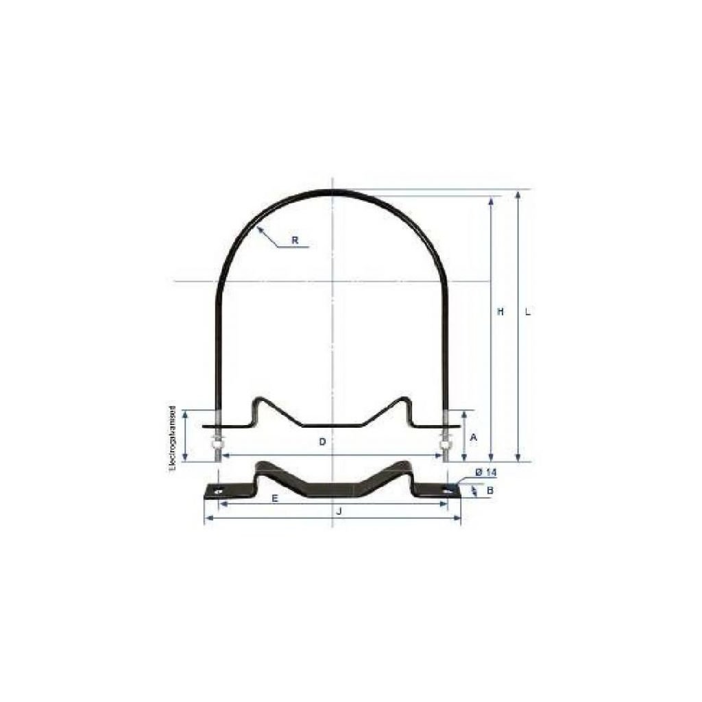 Invicta 84X – Standard V-Shaped Air Tank Clamp – Invicta Clamps