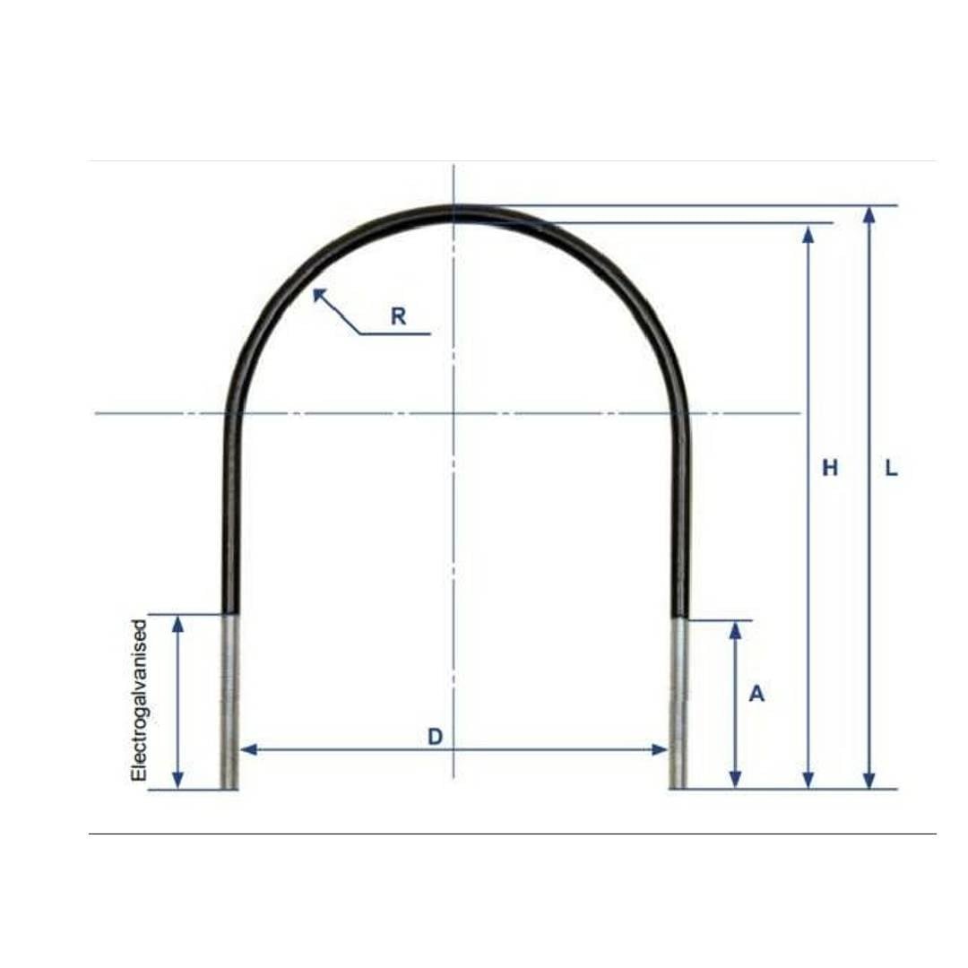 75X : Standard U for Air Tank Clamp – Invicta Clamps